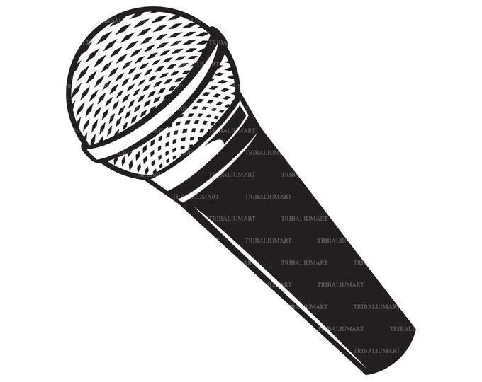 Classic Microphone. Cut Files for Cricut Clip Art Silhouettes - Etsy