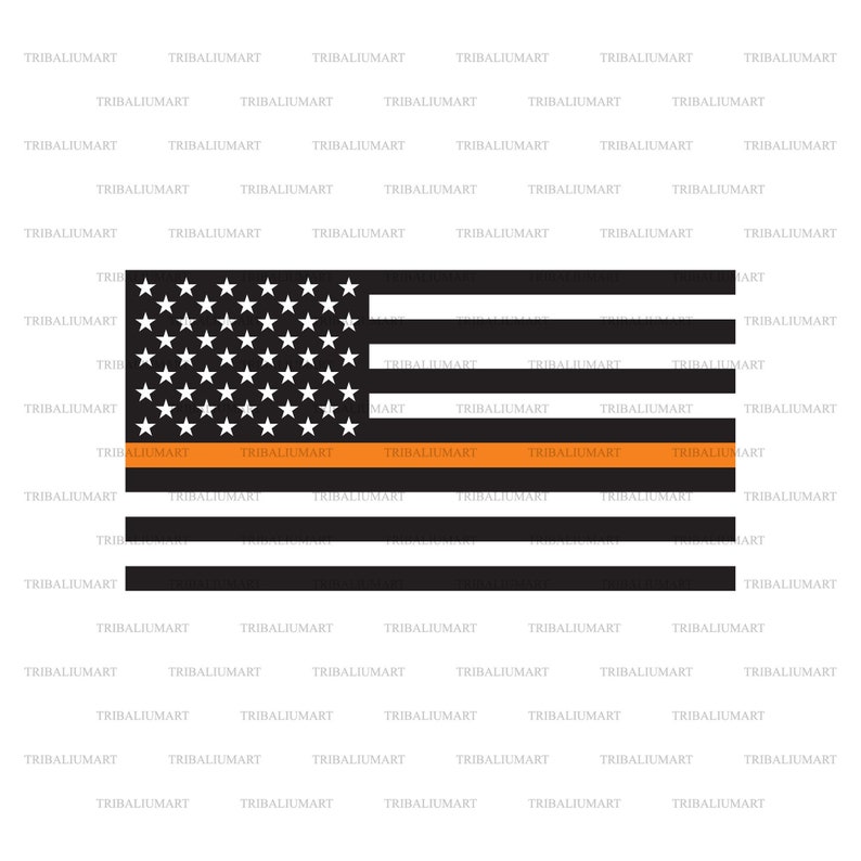 Thin Orange Line Flag. Cut Files for Cricut. Clip Art - Etsy