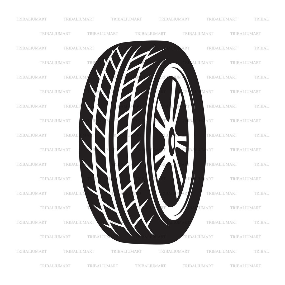 Tire Car (wheel, Tyre). Cut Files for Cricut. Clip Art Silhouette (eps ...