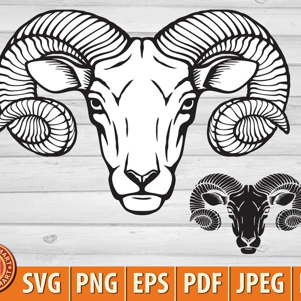 Ram Head Svg - Etsy