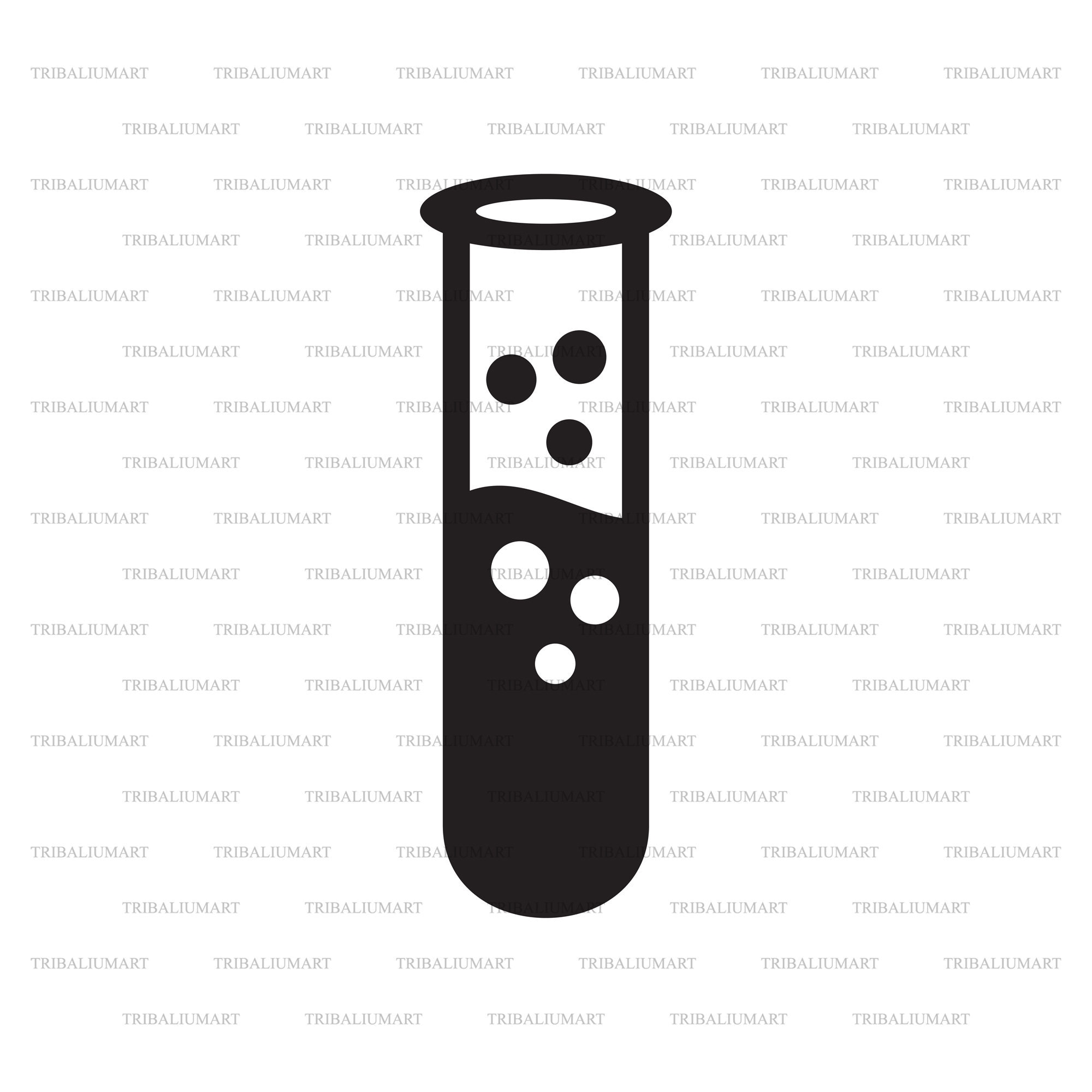 Test Tube. Cut Files for Cricut. Clip Art Silhouette (eps, Svg, Pdf ...