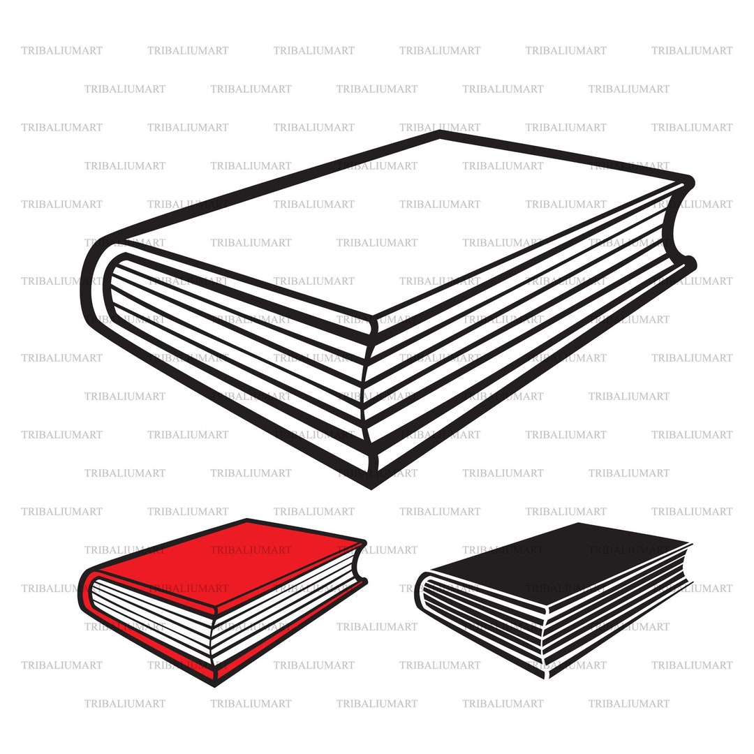 Book. Cut Files for Cricut. Clip Art Silhouettes (eps, Svg, Pdf, Png ...