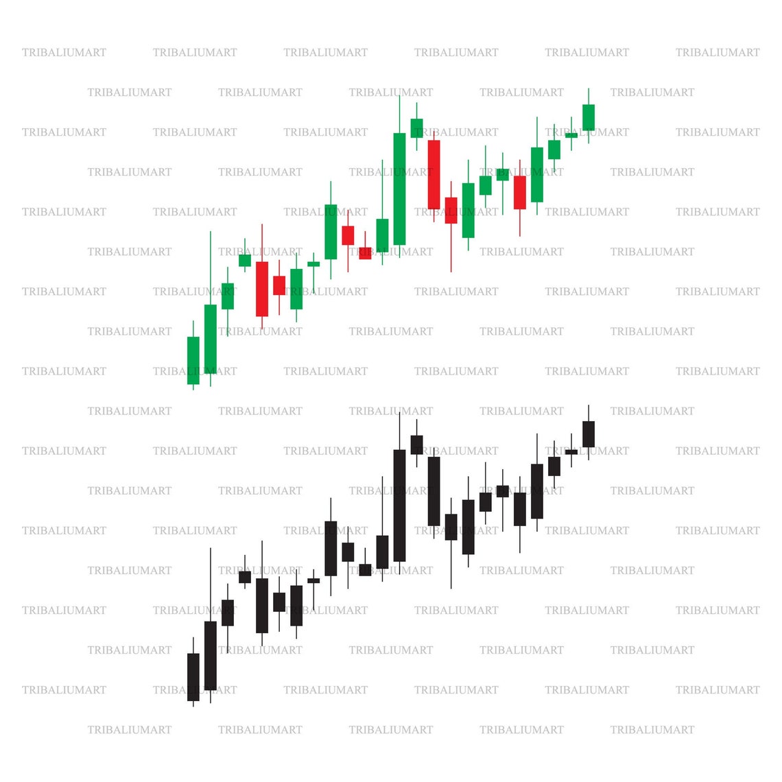 Candlestick Chart Graph stock Market Graph Business Concept. | Etsy