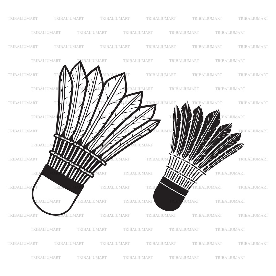 Badminton Shuttlecock. Cut Files for Cricut. Clip Art Silhouettes (eps ...