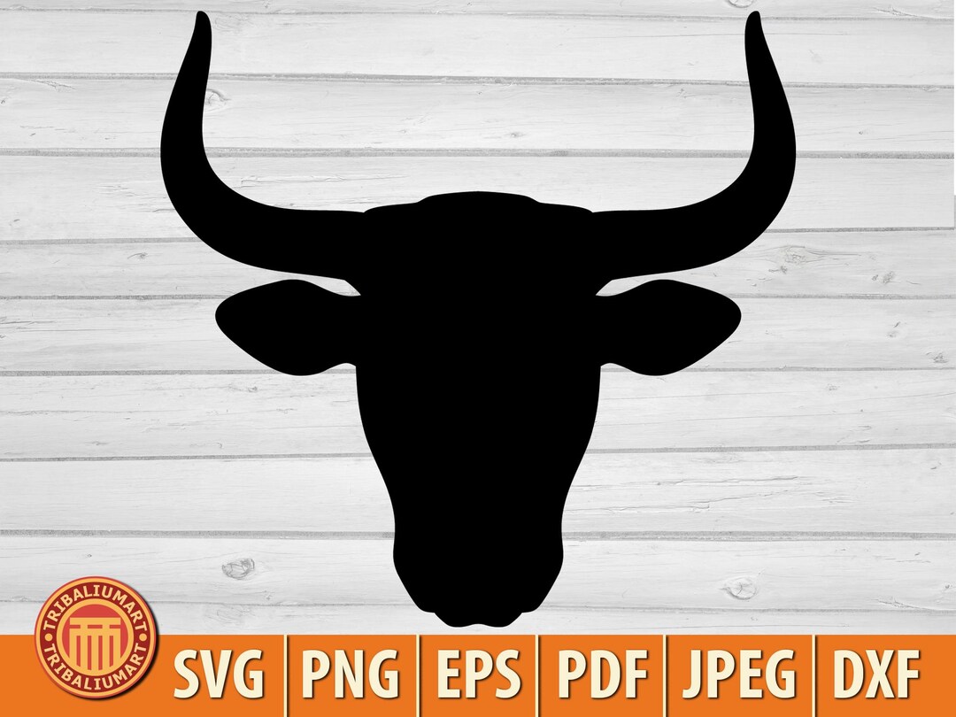 Bull Head. Cut Files for Cricut. Clip Art Silhouette (eps, Svg, Pdf ...