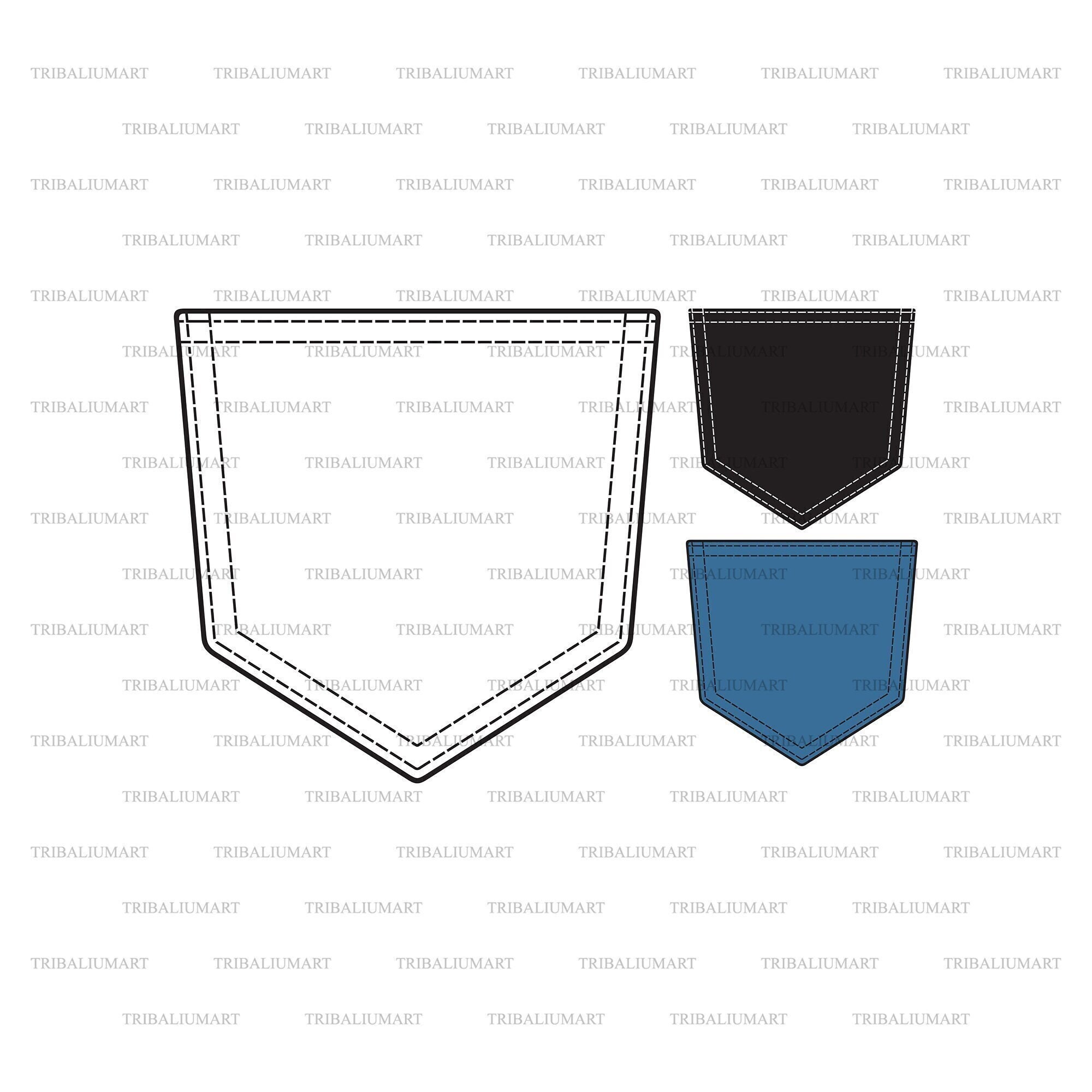 Pocket. Cut Files for Cricut. Clip Art Silhouette eps Svg - Etsy