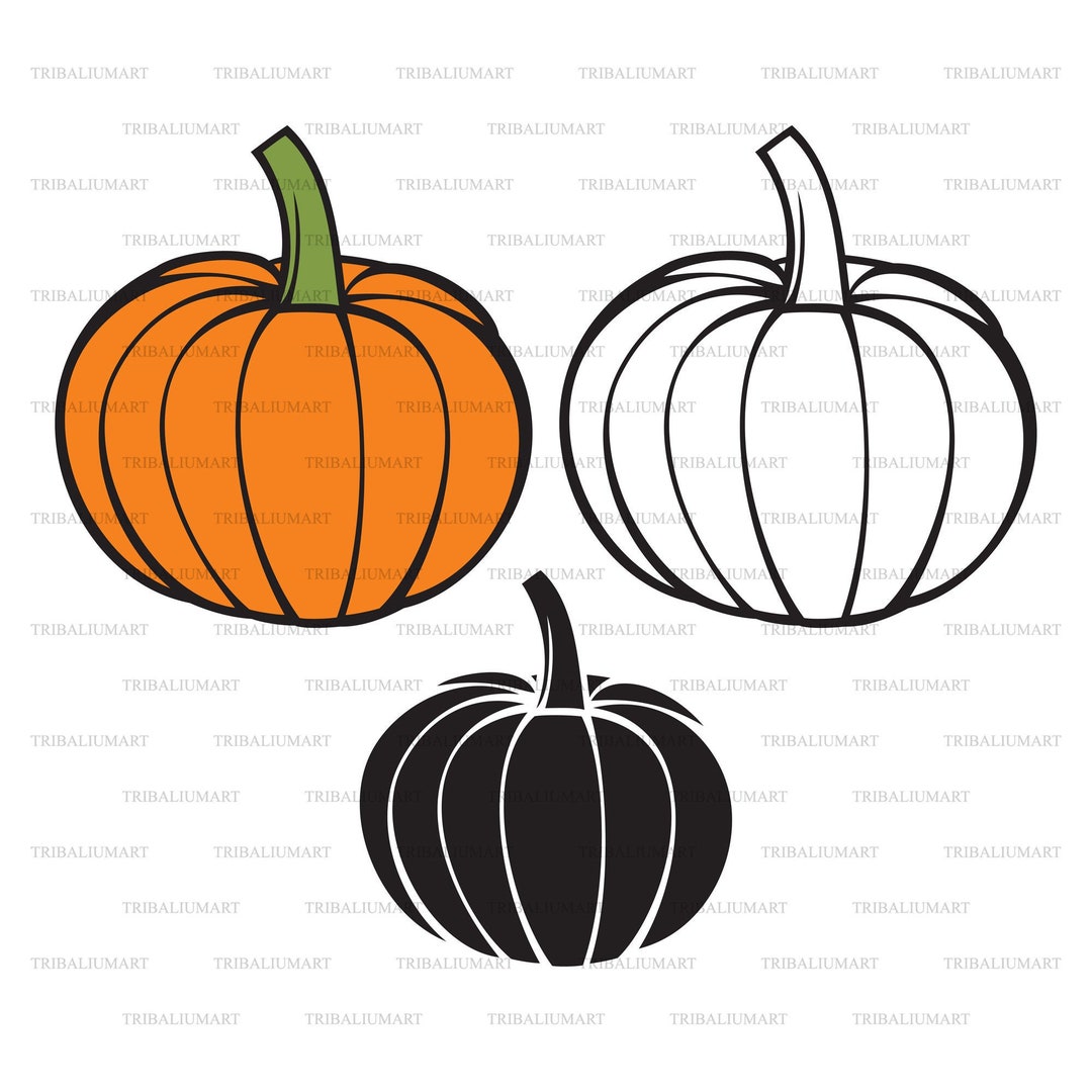 Pumpkin. Cut Files for Cricut. Clip Art Silhouette (eps, Svg, Pdf, Png ...