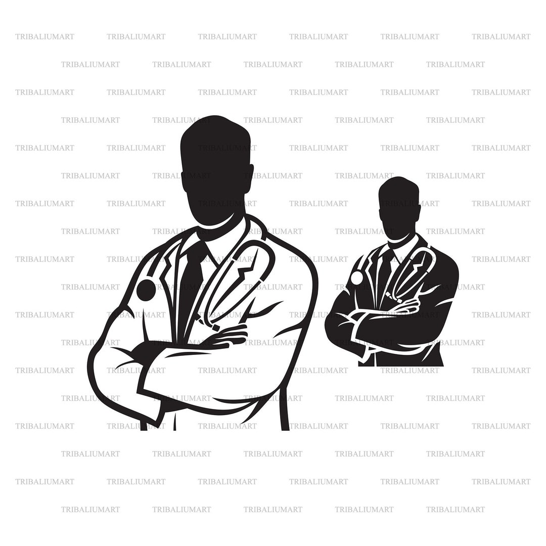 Medical Doctor Design. Cut Files for Cricut. Clip Art Silhouettes (eps ...