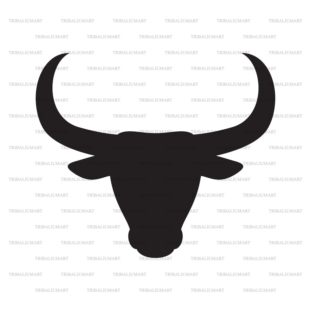 Bull Head. Cut Files for Cricut. Clip Art Silhouette (eps, Svg, Pdf ...