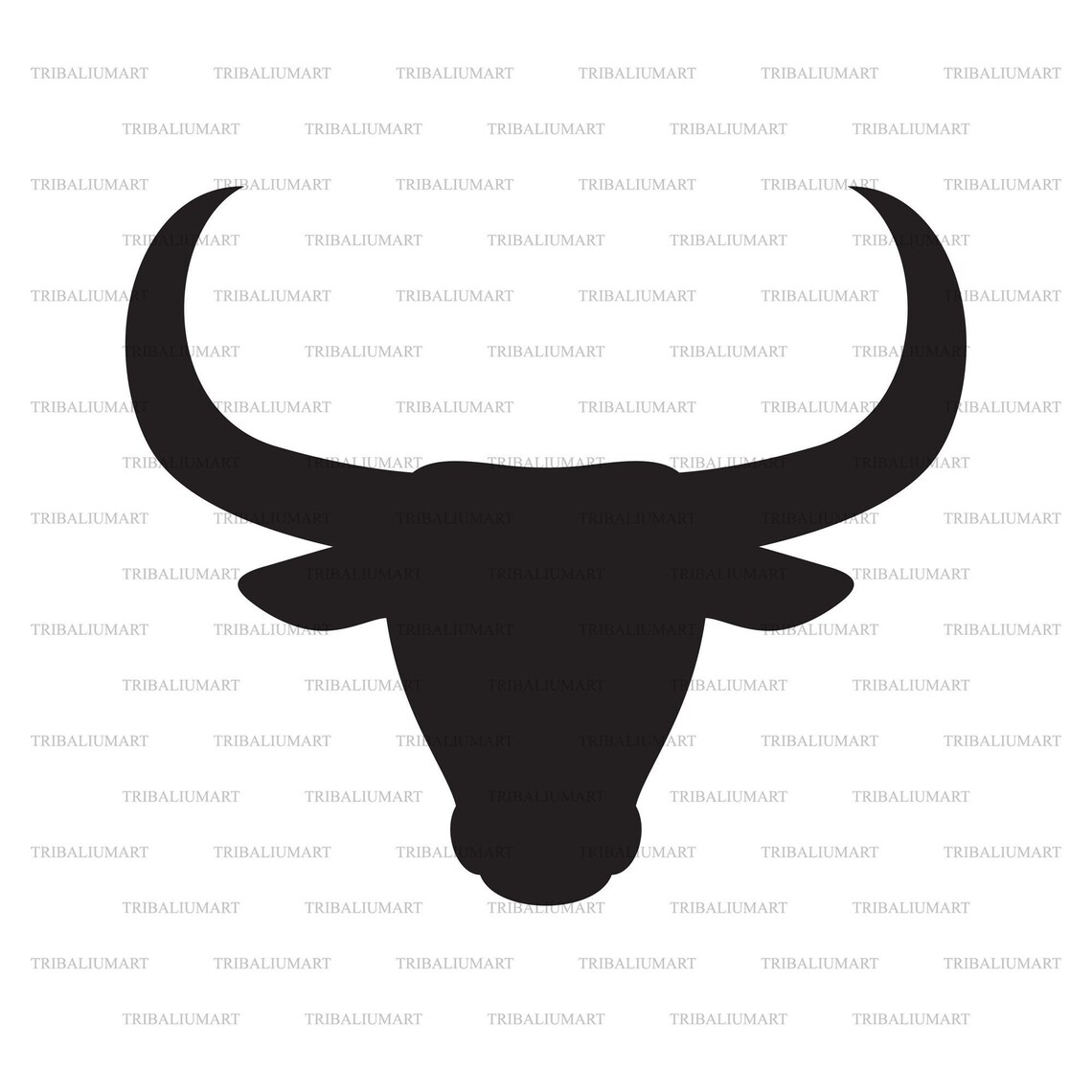 Bull Head. Cut Files for Cricut. Clip Art Silhouette (eps, Svg, Pdf ...