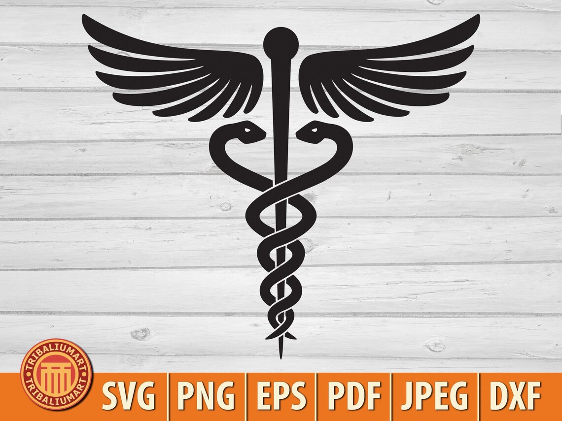 Medical Symbol - Caduceus Snake With Stick and Wings. Rod of Asclepius ...