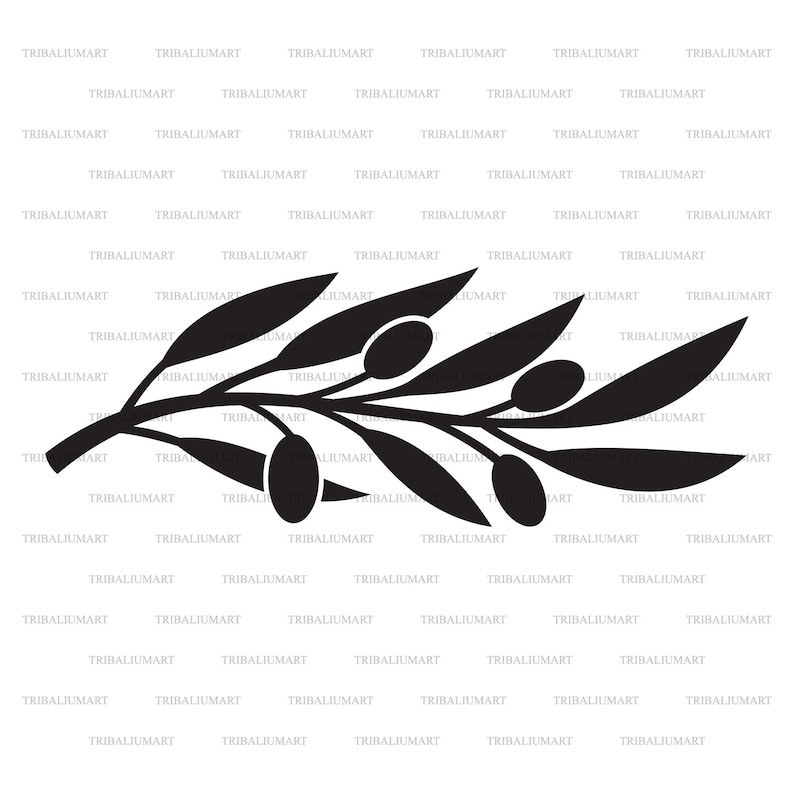 Olive Branch. Cut Files for Cricut. Clip Art Silhouette eps - Etsy