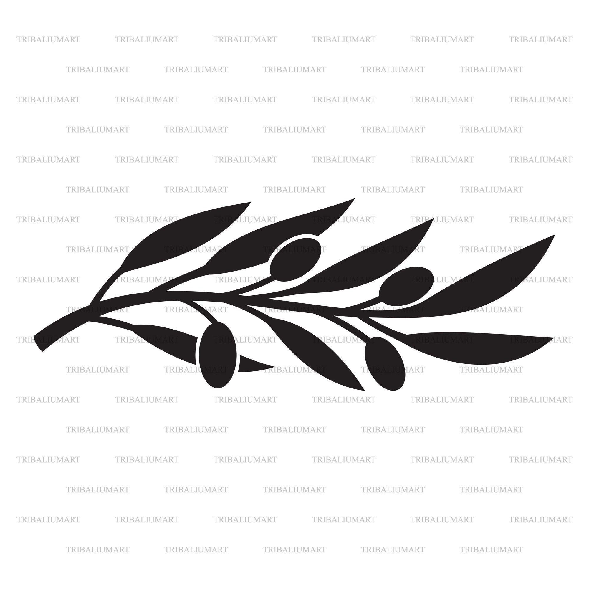 Buy Olive Branch. Cut Files for Cricut. Clip Art Silhouette eps Online ...