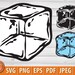 Ice Cube. Cut Files for Cricut. Clip Art Silhouettes (eps, Svg, Pdf ...