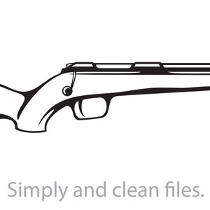 Hunting Rifle. Cut Files for Cricut. Clip Art Silhouette (eps, Svg, Pdf ...