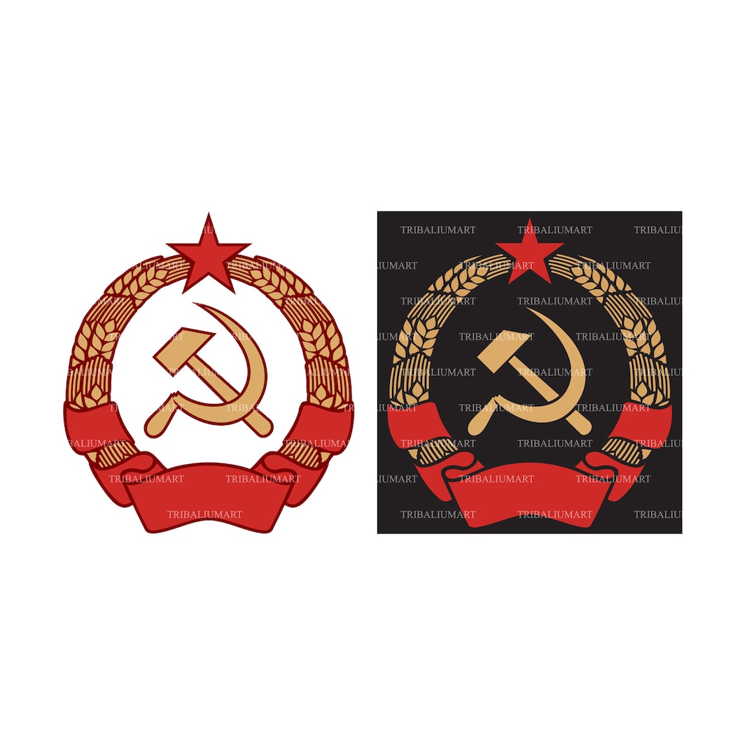 Symbol of Communism With Wreath of Wheat, Star and Banner (icon of ...