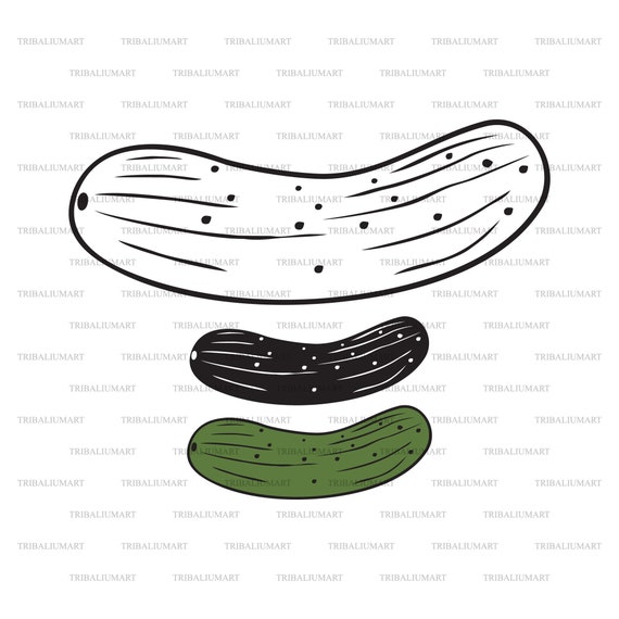 Cucumber. Cut Files for Cricut. Clip Art Silhouette eps Svg - Etsy