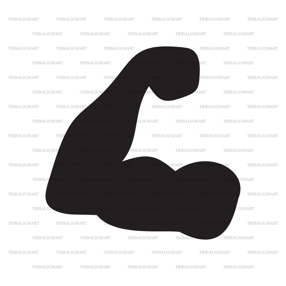 Biceps (arm Showing Muscles and Power, Bodybuilder). Cut Files for ...