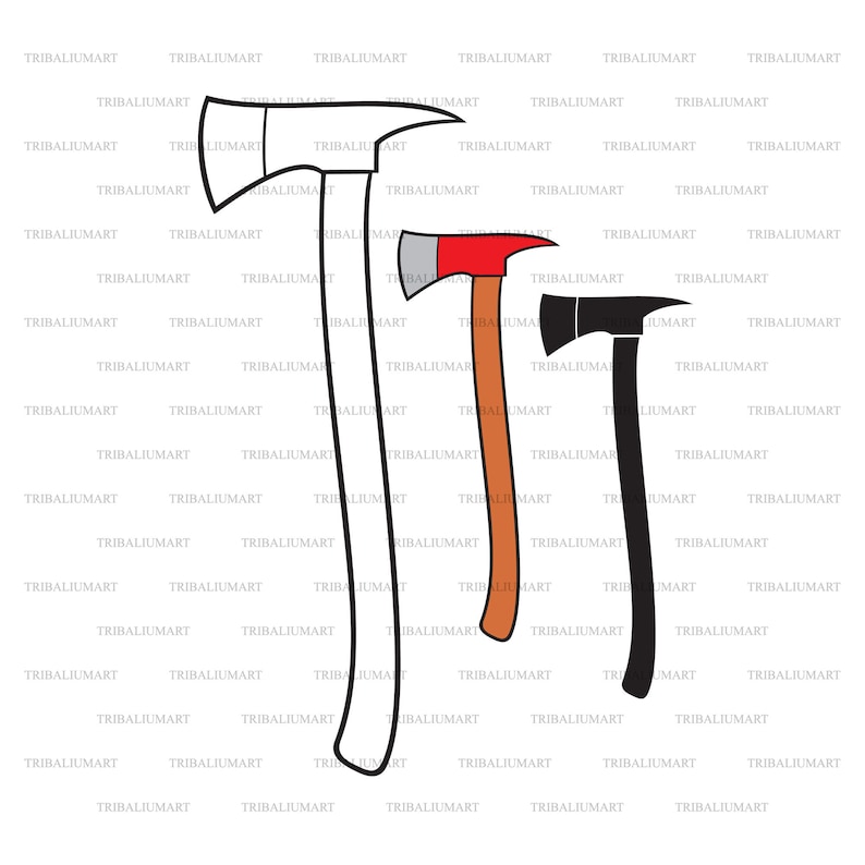 Firefighter or Fireman Axe. Cut Files for Cricut. Clip Art Silhouette ...