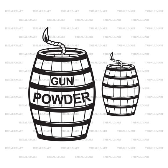 Gun Powder Barrel. Cut Files for Cricut. Clip Art Silhouette - Etsy