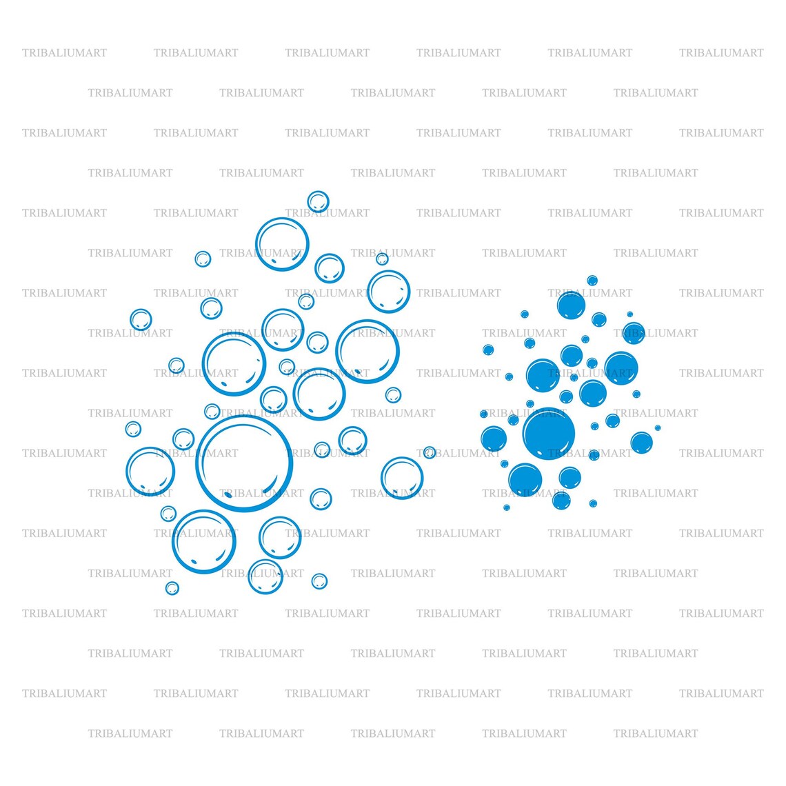 Bubbles. Cut Files for Cricut. Clip Art Silhouette (eps, Svg, Pdf, Png ...