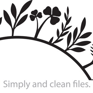 Floral Wreath flower Circle. Cut Files for Cricut. Clip Art - Etsy