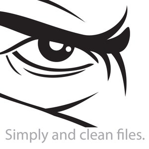 Ninja Eyes. Cut Files for Cricut. Clip Art Silhouette eps, Svg, Pdf ...