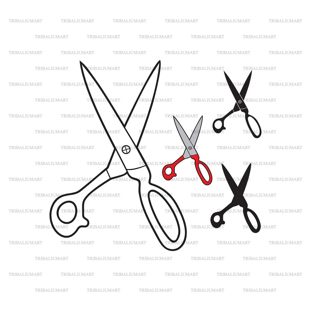 Scissors. Cut Files for Cricut. Clip Art (eps, Svg, Pdf, Png, Dxf, Jpeg ...