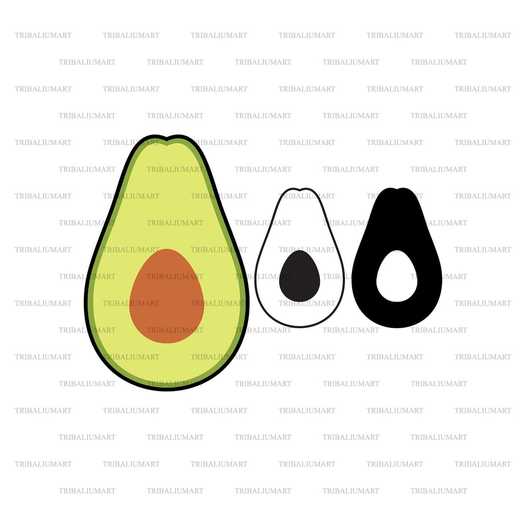 Avocado. Cut Files for Cricut. Clip Art Silhouette (eps, Svg, Pdf, Png ...