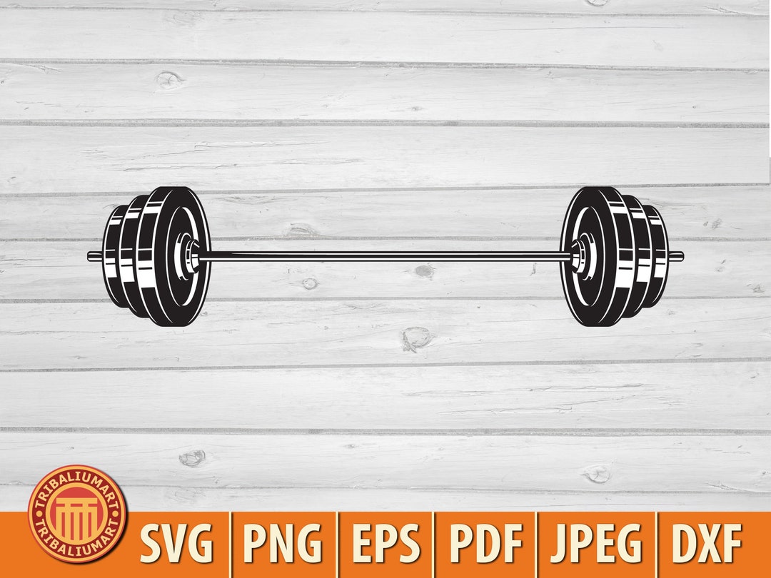 Barbell (weight or Dumbbell). Cut Files for Cricut. Clip Art Silhouette ...