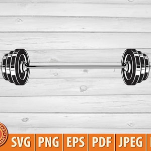 Barbell (weight or Dumbbell). Cut Files for Cricut. Clip Art Silhouette ...