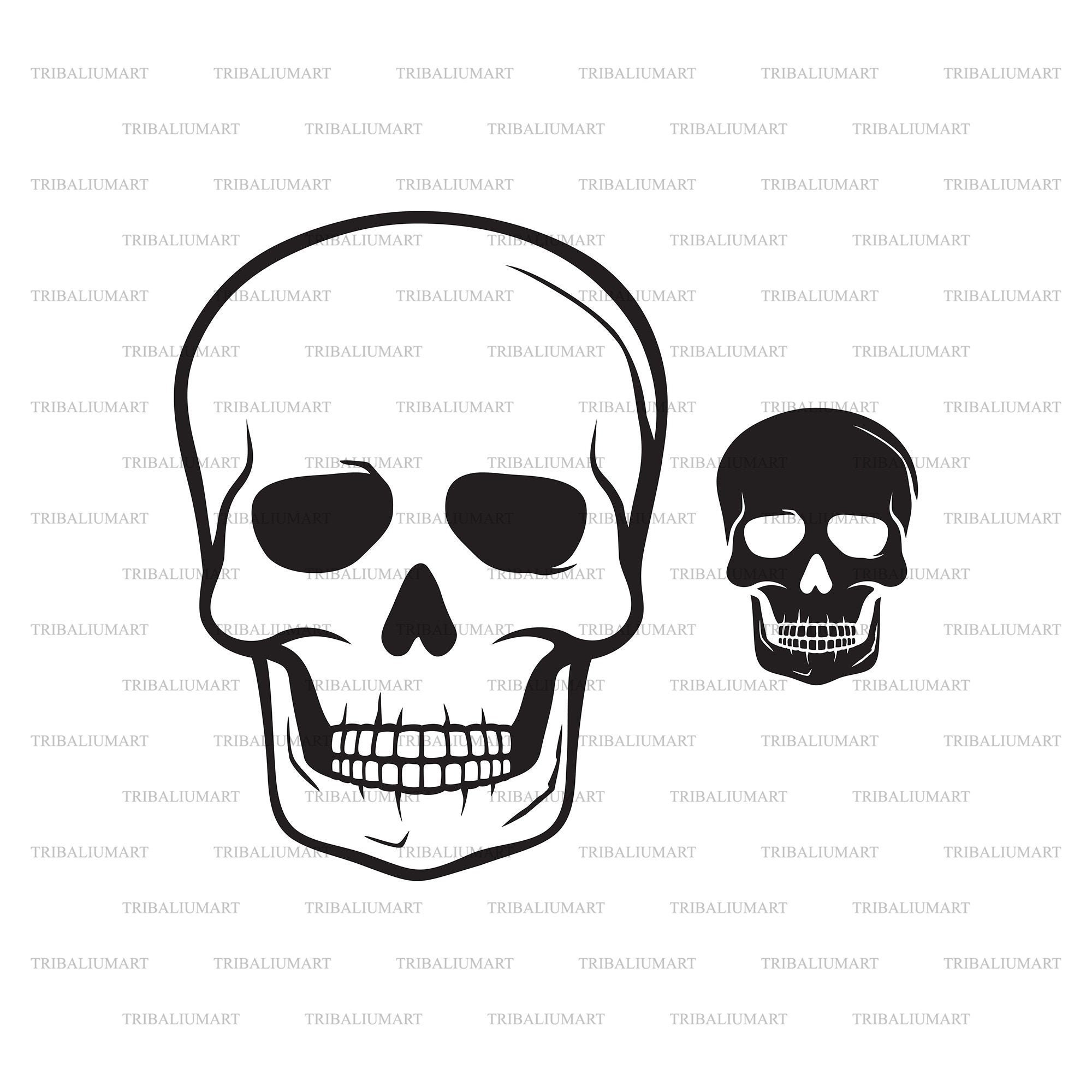 Human skull. Cut files for Cricut. Clip Art eps svg pdf | Etsy