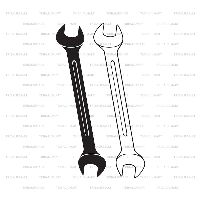 Wrench Tool. Cut Files for Cricut. Clip Art Silhouettes eps - Etsy