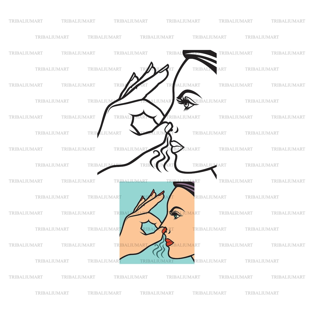 Woman Holding Her Nose Because of a Bad Smell. Cut Files for Cricut ...