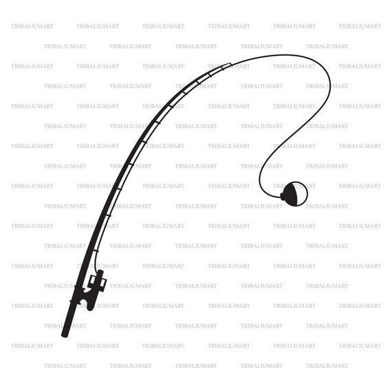 Fishing Rod or Pole and Bobber. Cut Files for Cricut. Clip Art | Etsy