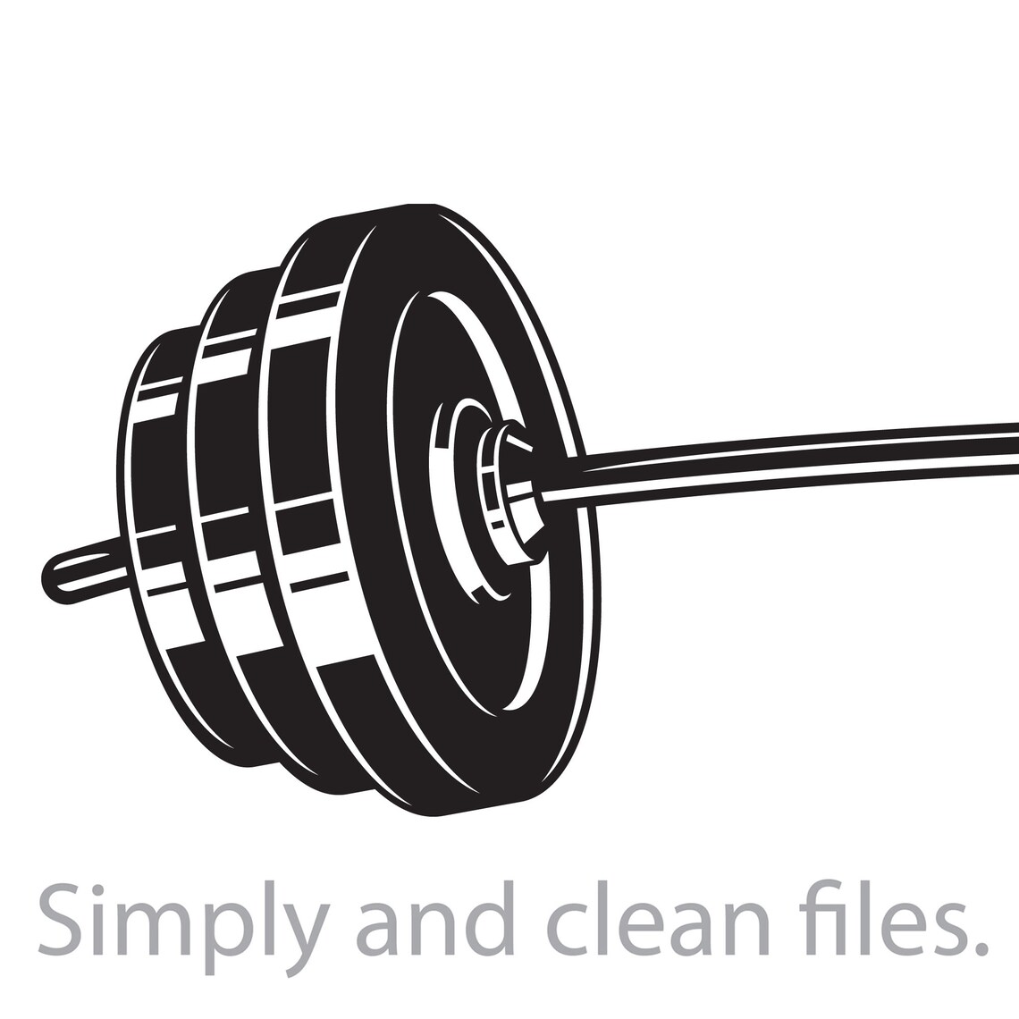 Curved Barbell (weight or Dumbbell). Cut Files for Cricut. Clip Art ...