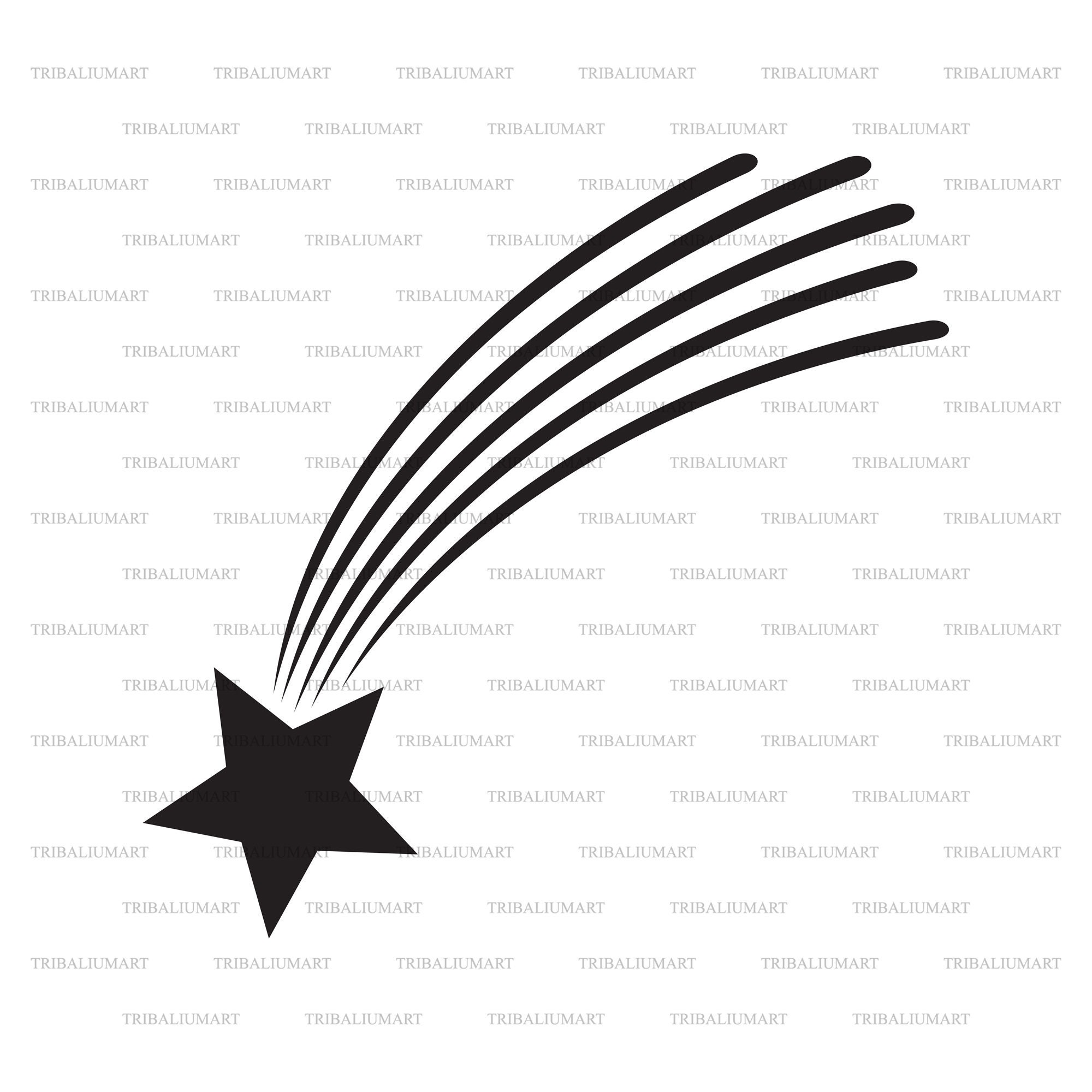 Falling or Shooting Star. Cut Files for Cricut. Clip Art - Etsy