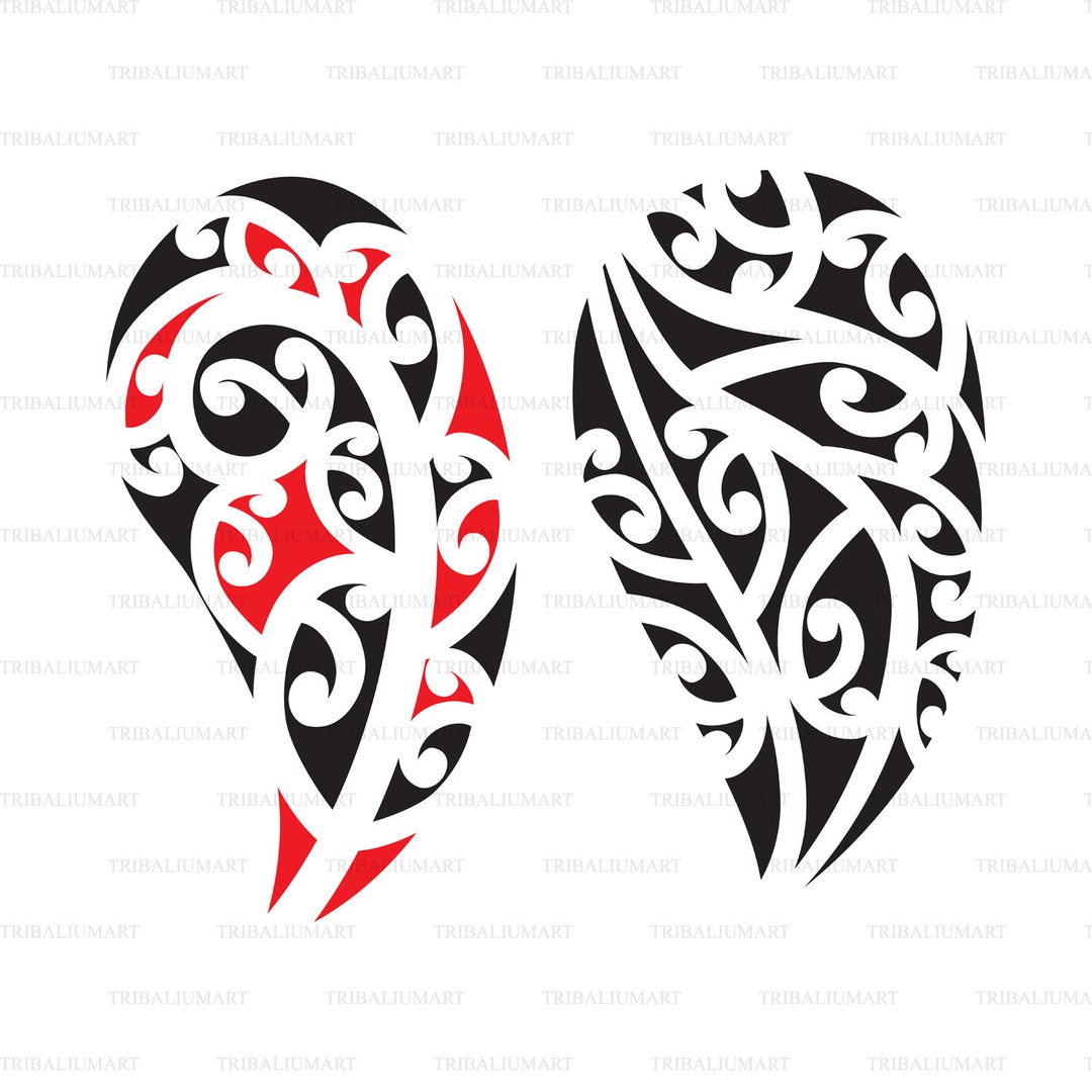Maori Tribal Tattoo Design. Cut Files for Cricut. Clip Art (eps, Svg ...