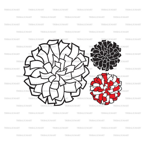 Pom Pom. Cut Files for Cricut. Clip Art Silhouette eps Svg - Etsy