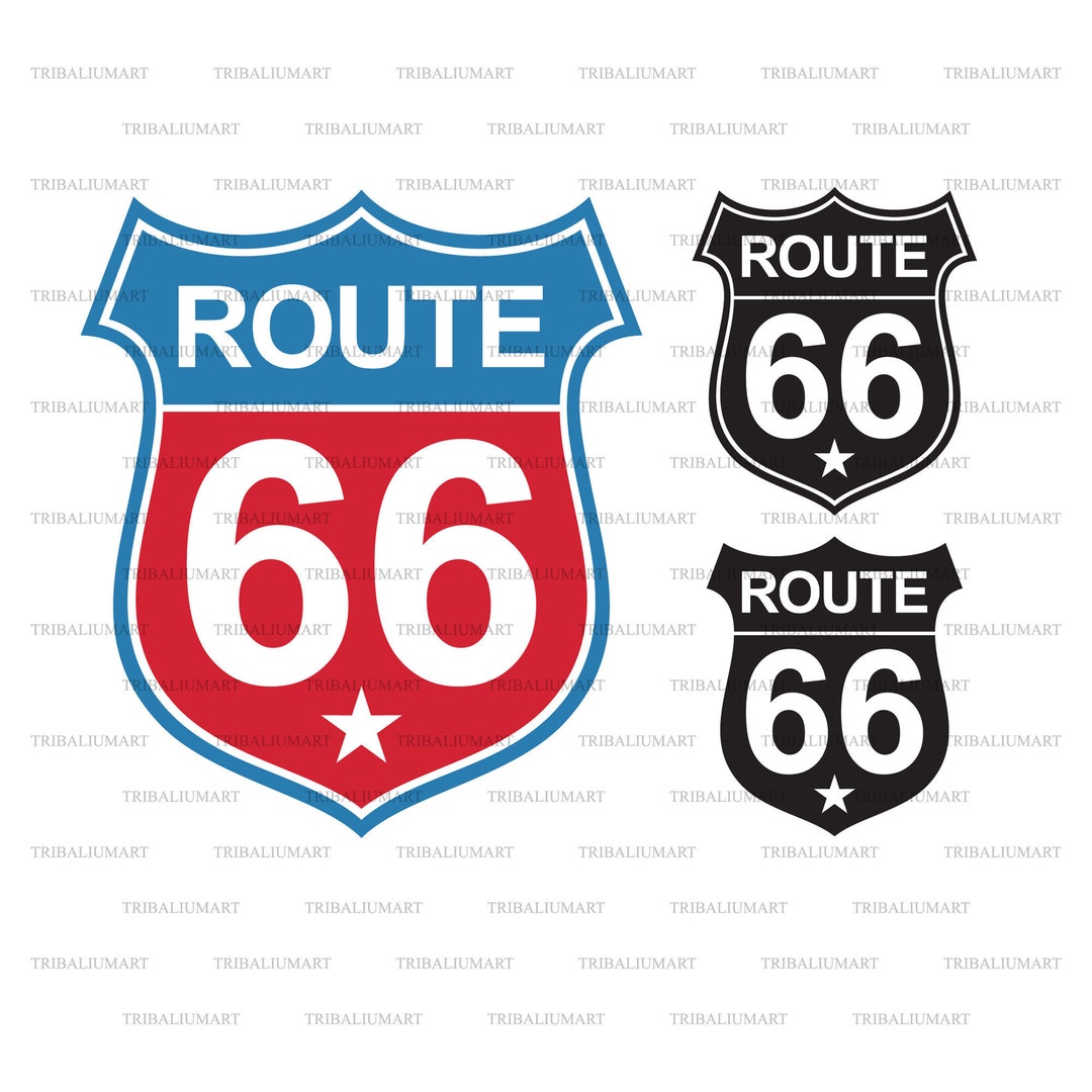 Historic Route US 66 Sign. Cut Files for Cricut. Clip Art (eps, Svg ...