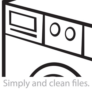 Washing Machine. Cut Files for Cricut. Clip Art Silhouette (eps, Svg ...