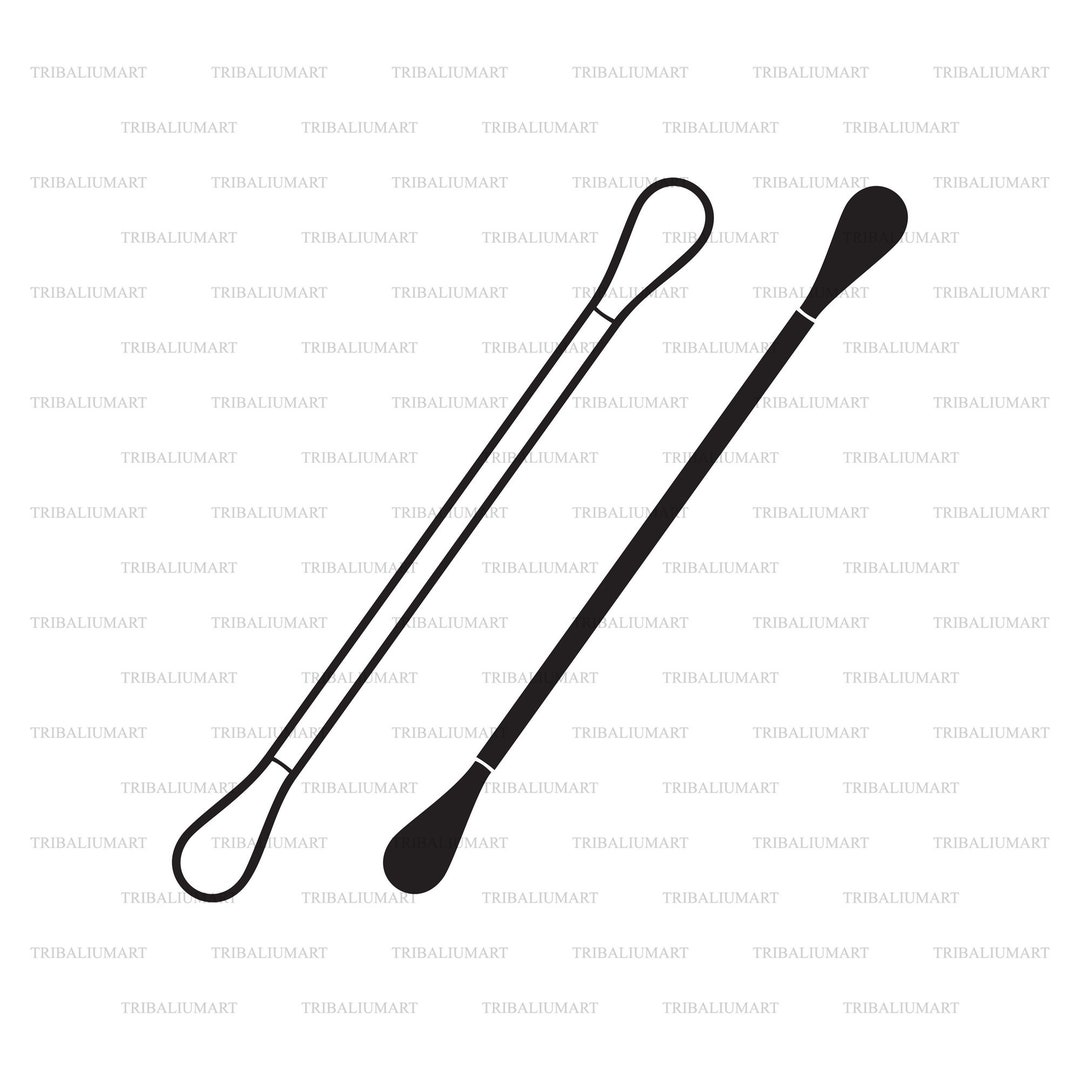 Cotton Ear Swab (bud). Cut Files for Cricut. Clip Art Silhouettes (eps ...