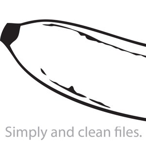 Banana. Cut Files for Cricut. Clip Art (eps, Svg, Pdf, Png, Dxf, Jpeg ...