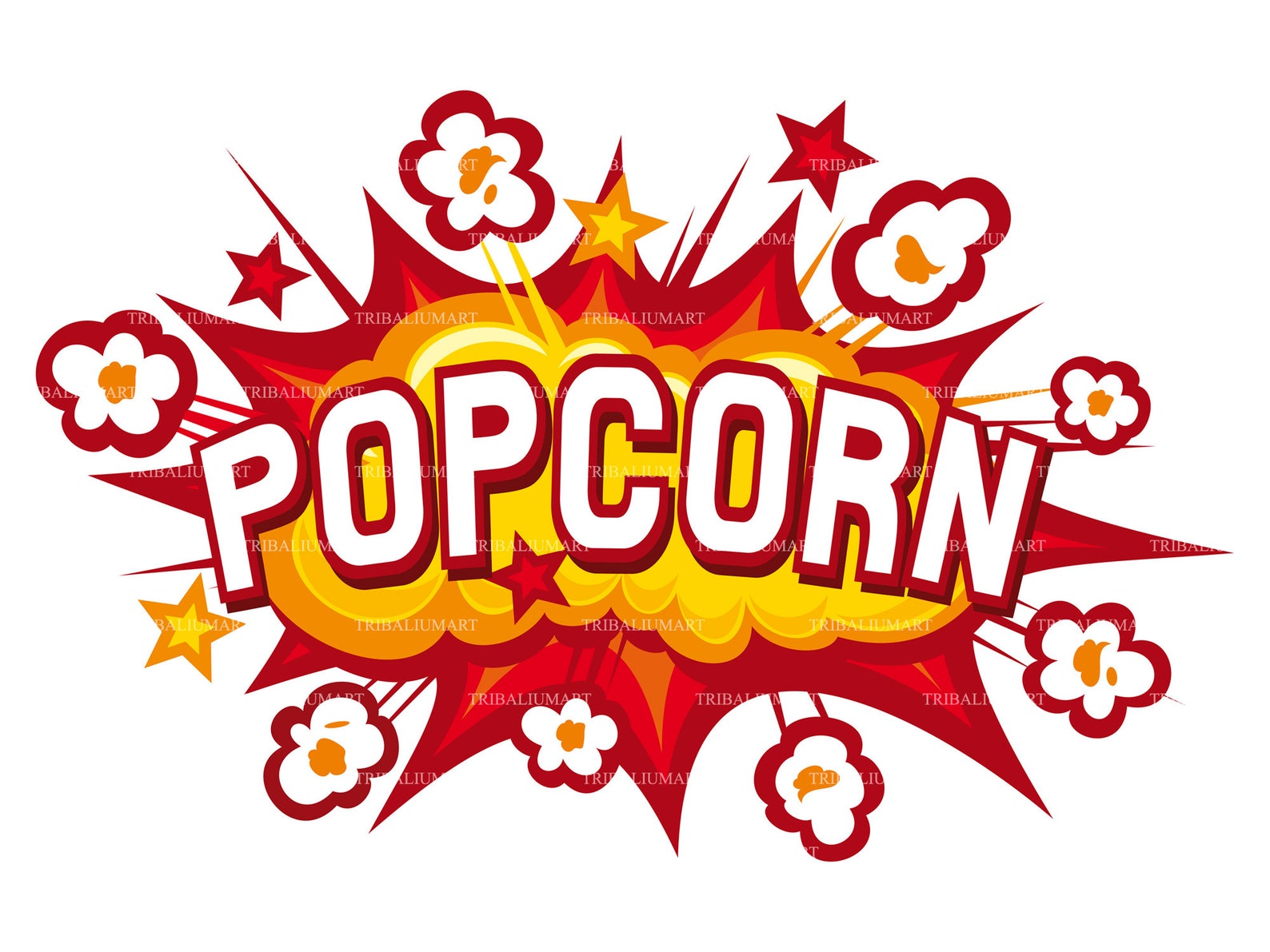 Popcorn Explosion Comic Book Style eps Pdf Png Jpeg - Etsy