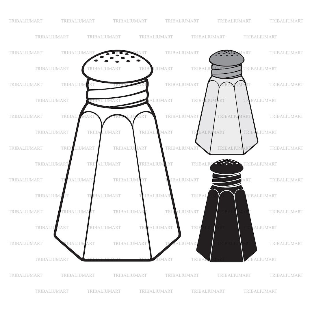 Salt Shaker. Clip Art Silhouettes (eps, Svg, Pdf, Png, Dxf, Jpeg). - Etsy