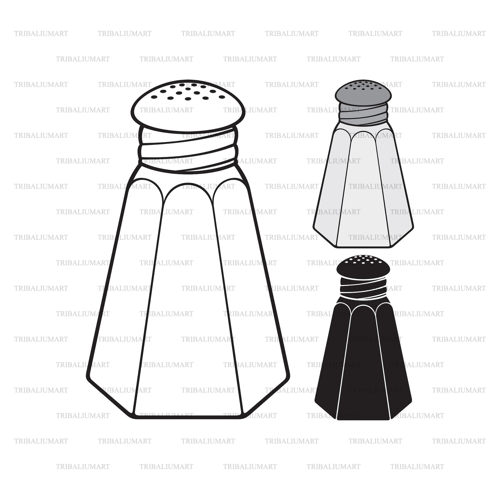 Salt Shaker. Clip Art Silhouettes eps Svg Pdf Png Dxf - Etsy