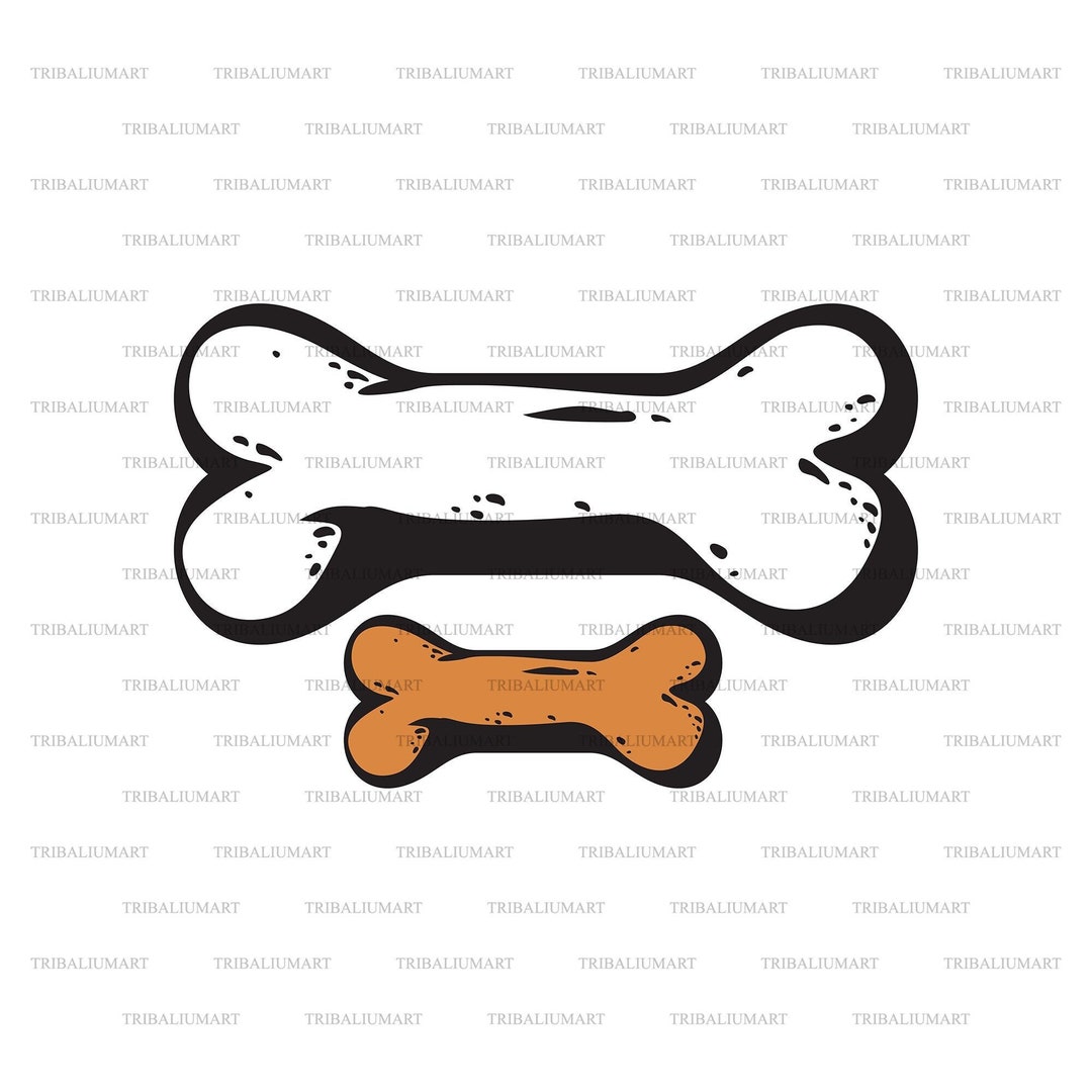 Dog Bone Cookie. Cut Files for Cricut. Clip Art Silhouettes (eps, Svg ...
