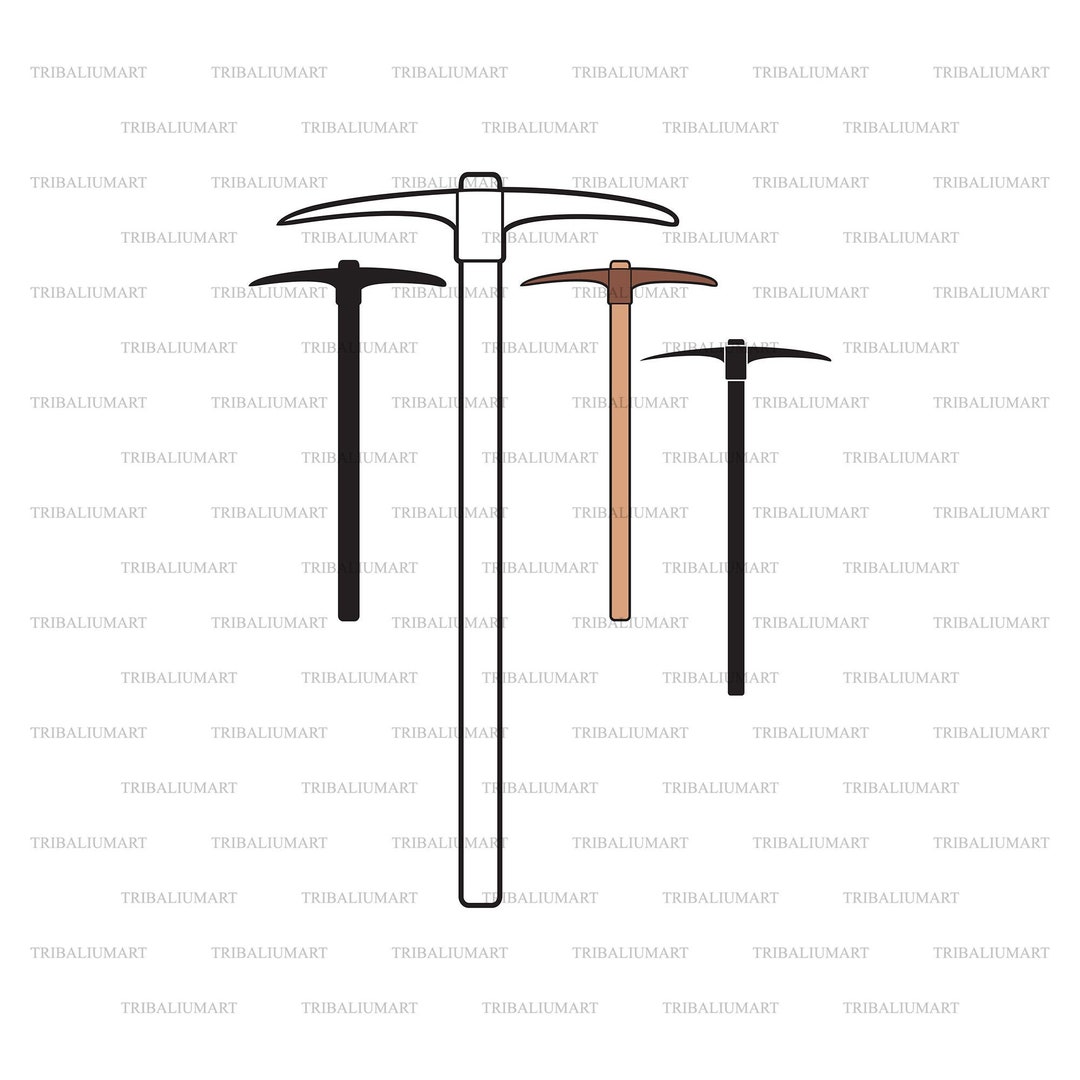 Pickaxe. Cut Files for Cricut. Clip Art Silhouette (eps, Svg, Pdf, Png ...