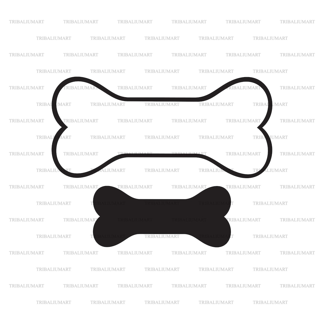 Dog Bone. Cut Files for Cricut. Clip Art Silhouettes (eps, Svg, Pdf ...