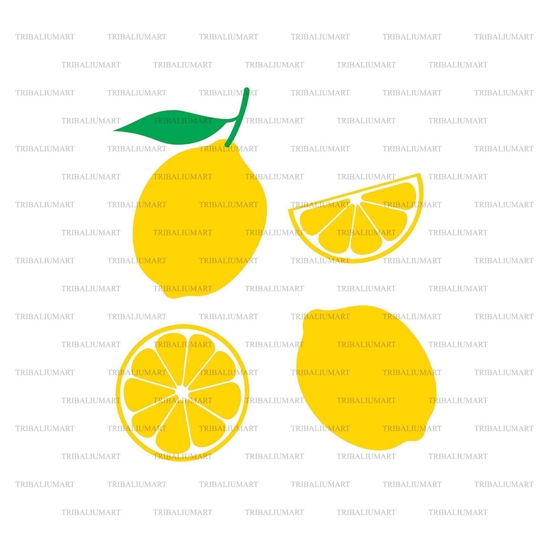 Lemon. Cut Files for Cricut. Clip Art Silhouette (eps, Svg, Pdf, Png ...
